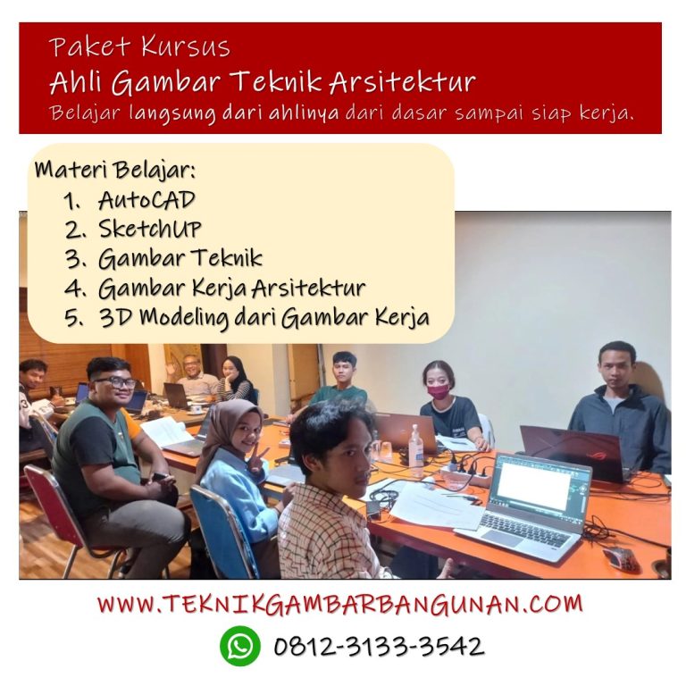 Kursus AutoCAD-Sketchup Gambar Teknik Arsitektur Siap Kerja | SIAP ...